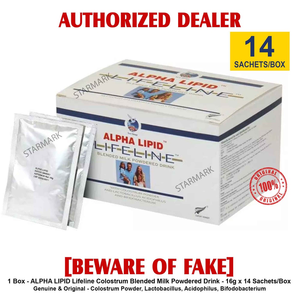 ALPHA LIPID Lifeline Colostrum Powder Milk SACHET Sachets NEW ZEALAND ...