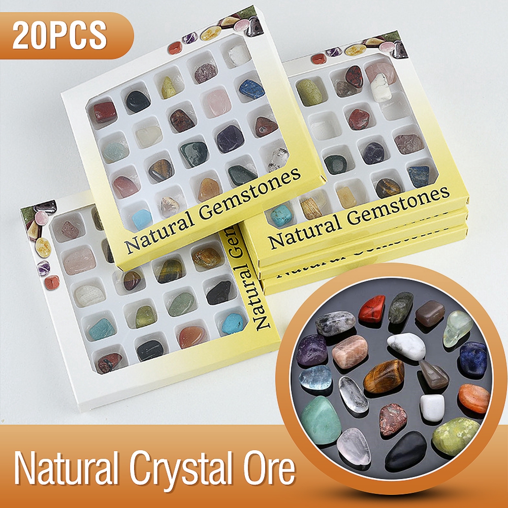 20pcs Natural Crystal Gemstone Polished Stone Collection | Shopee ...