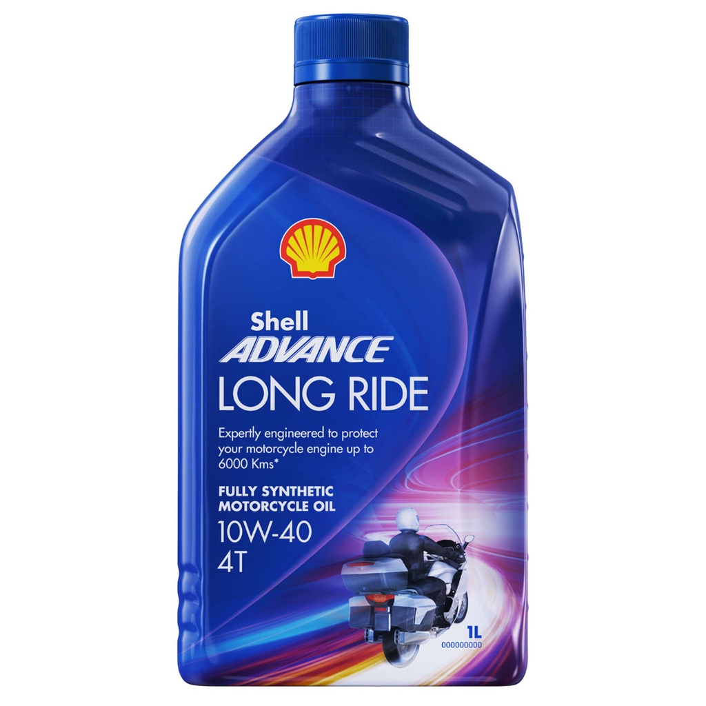 Shell Advance Long Ride 10W-40 (1Liter) - Fully Synthetic Oil, Ideal ...