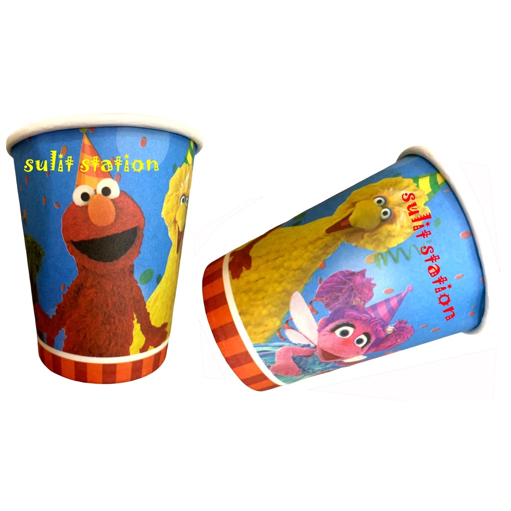 10pcs SESAME STREET ELMO THEMED BIRTHDAY PARTY DISPOSABLE PAPER CUP ...