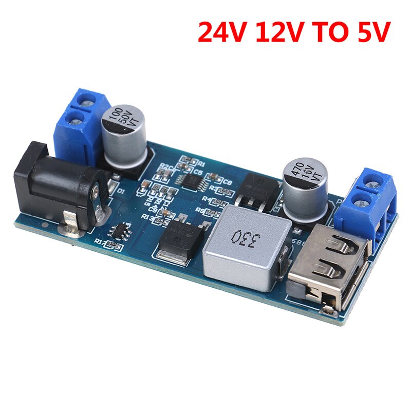 1PCS DC-DC 24V 12V to 5V 5A Step Down Power Supply Buck Converter Adjustable USB Step-down ...