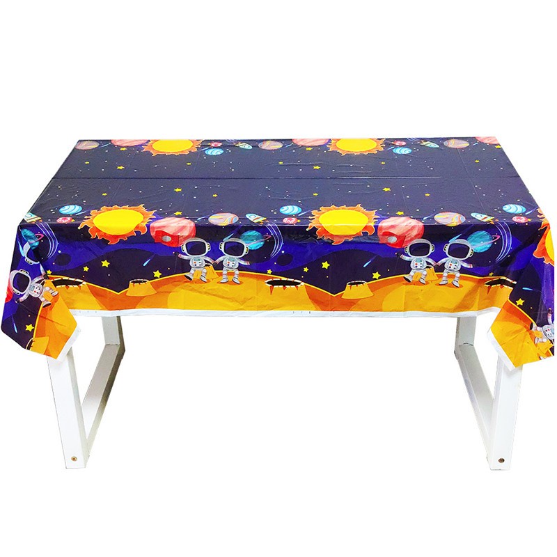 Space Astronaut Theme Disposable Plastic Tablecloth For Party Table ...