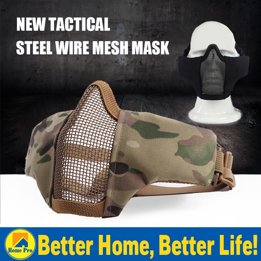 Foldable Half Face Mesh Mask Style Comfortable Metal Lower Face ...