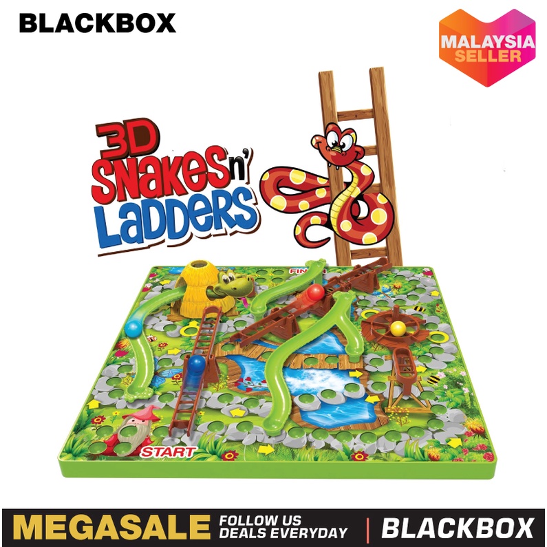3D Snakes Ladder Family Table Board Game Family Games Party Games Funny ...