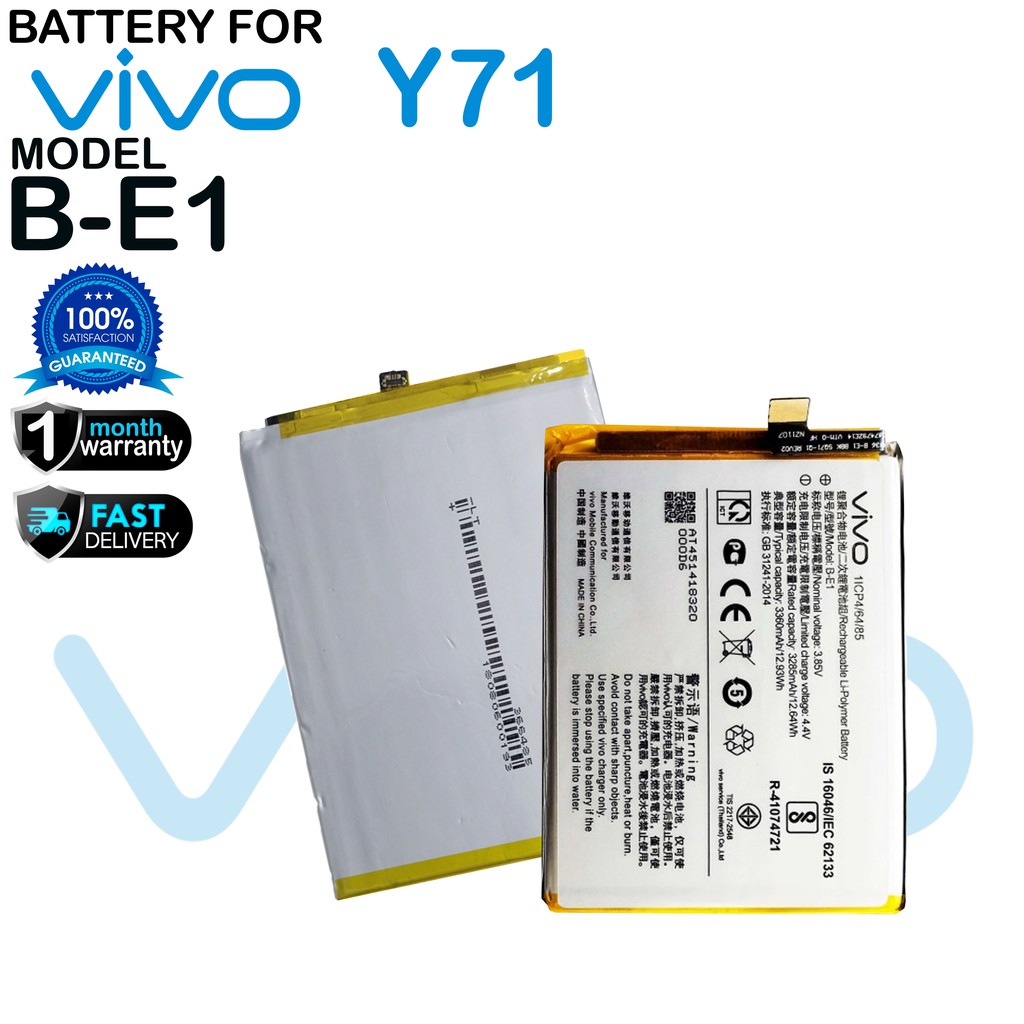 VIVO Y71 BATTERY MODEL B-E1 (100%Orginial Capacity High Quality ...