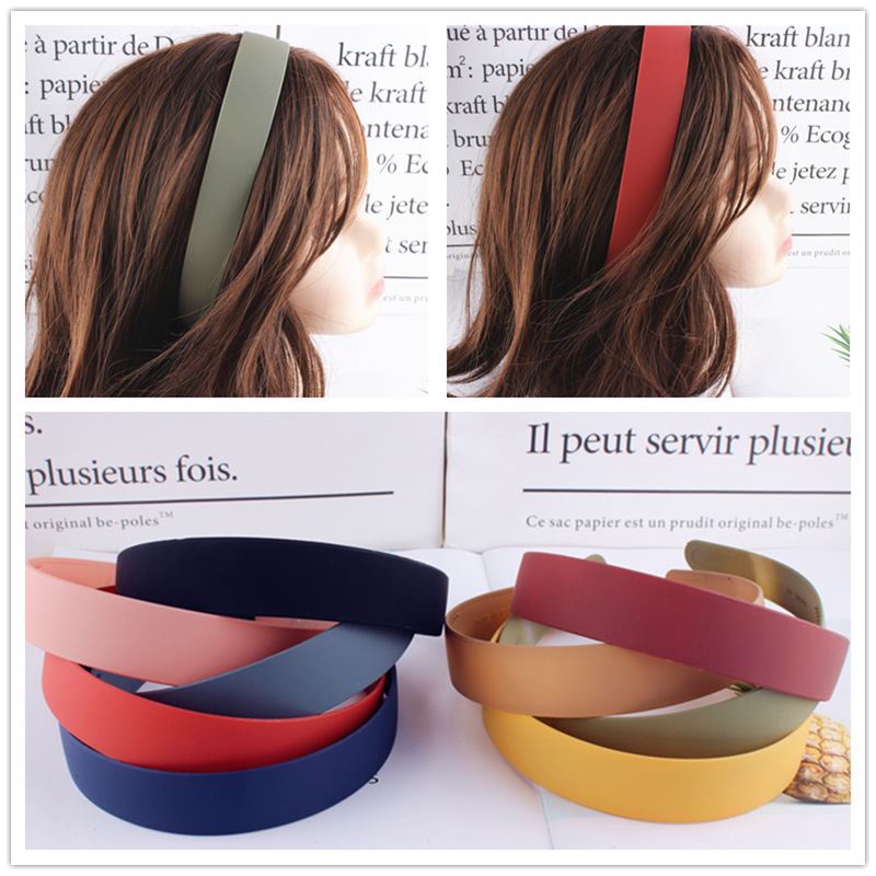 Matte Headband Plain Color 2.5cm Wide Hair Band Hair Acessories ...