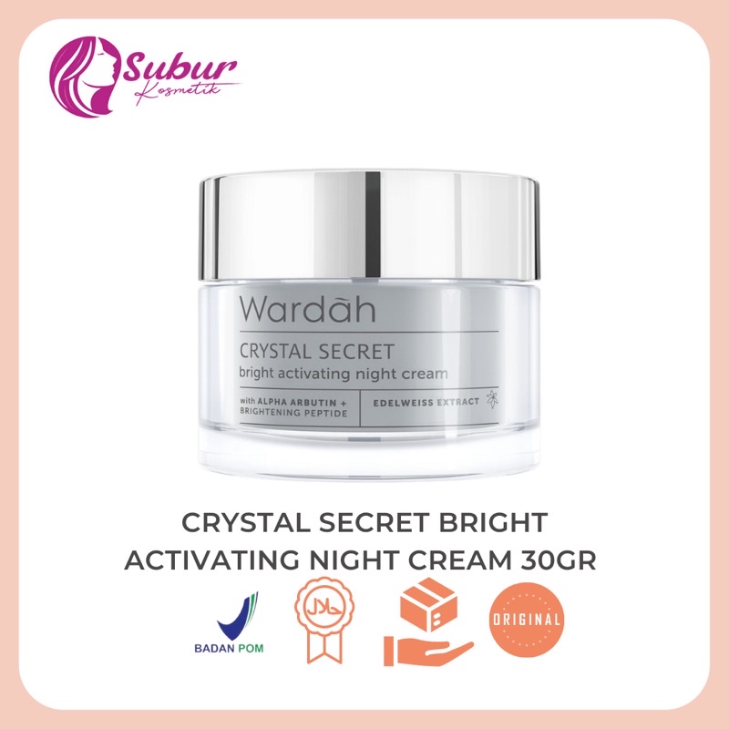 Wardah Crystal Secret Activating Night Cream 30Gr | Shopee Philippines