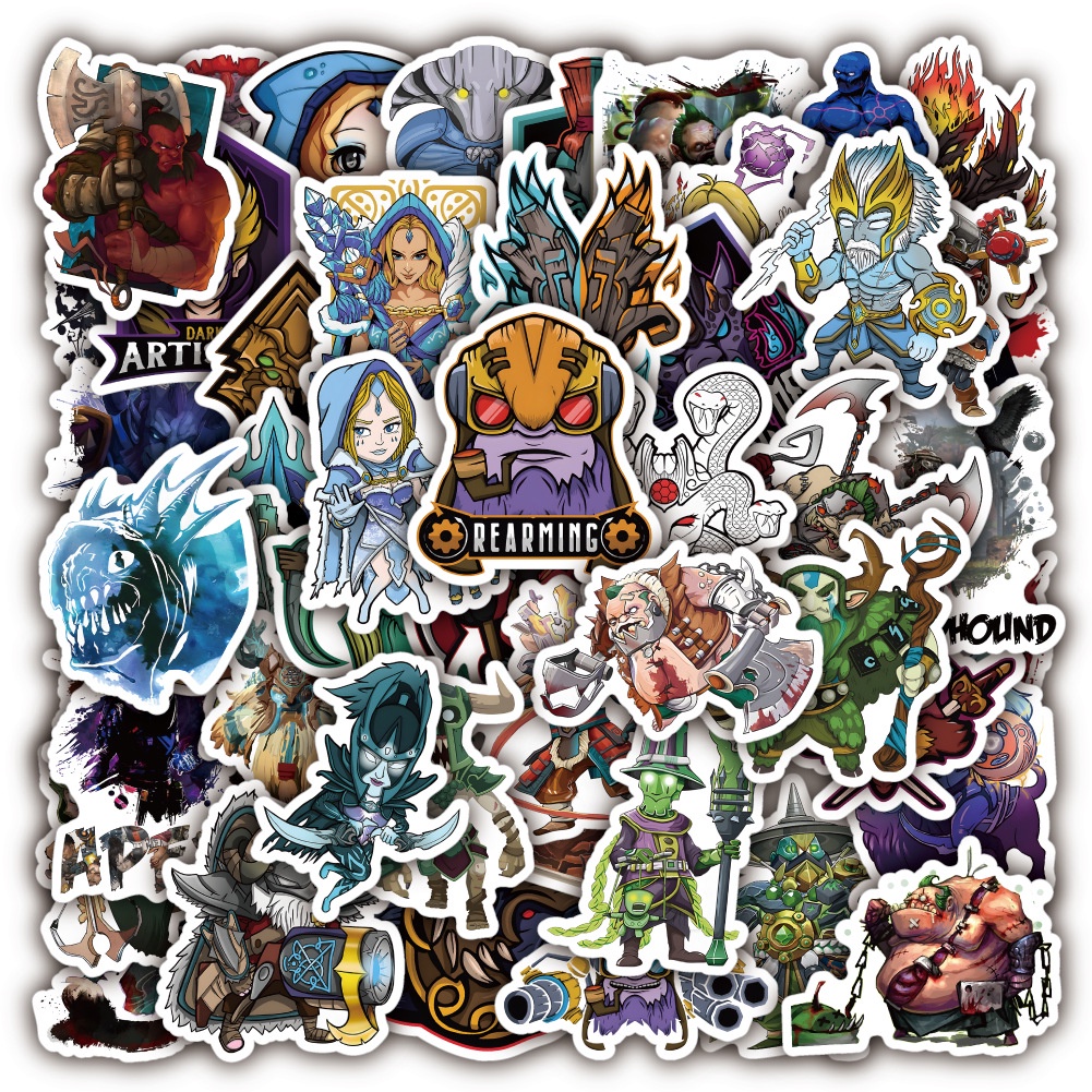 100Pcs/set DOTA 2 Series A Q Stickers Waterproof DIY Fashion Doodle ...