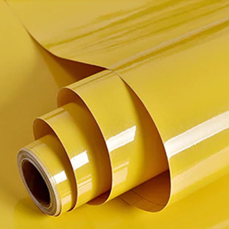 Wallpaper SUPER PREMIUM GLOSS YELLOW METALLIC SERIES (40CM x 5M) Glossy ...