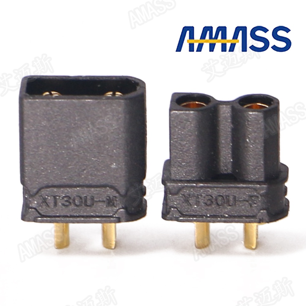 10pcs Amass XT30U Male Female Bullet Connector Plug the Upgrade XT30 For RC FPV Lipo Battery RC ...