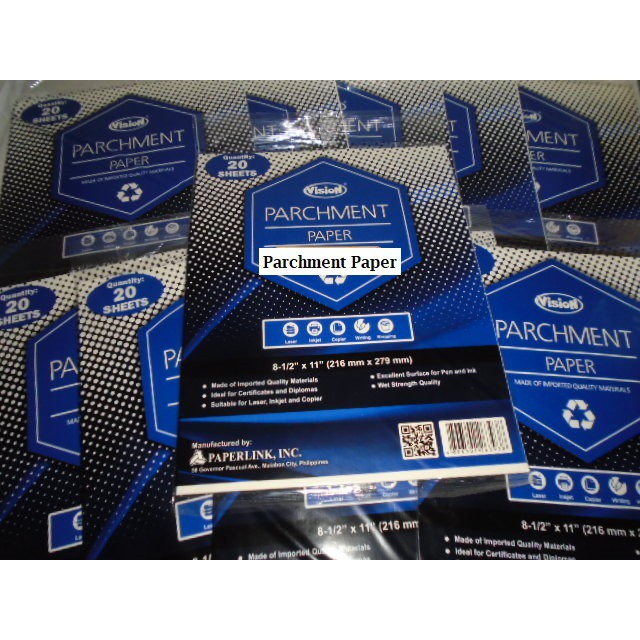 10 packs Parchment Paper Size: 8 1/2 x 11" (20 sheets/pack) | Shopee ...