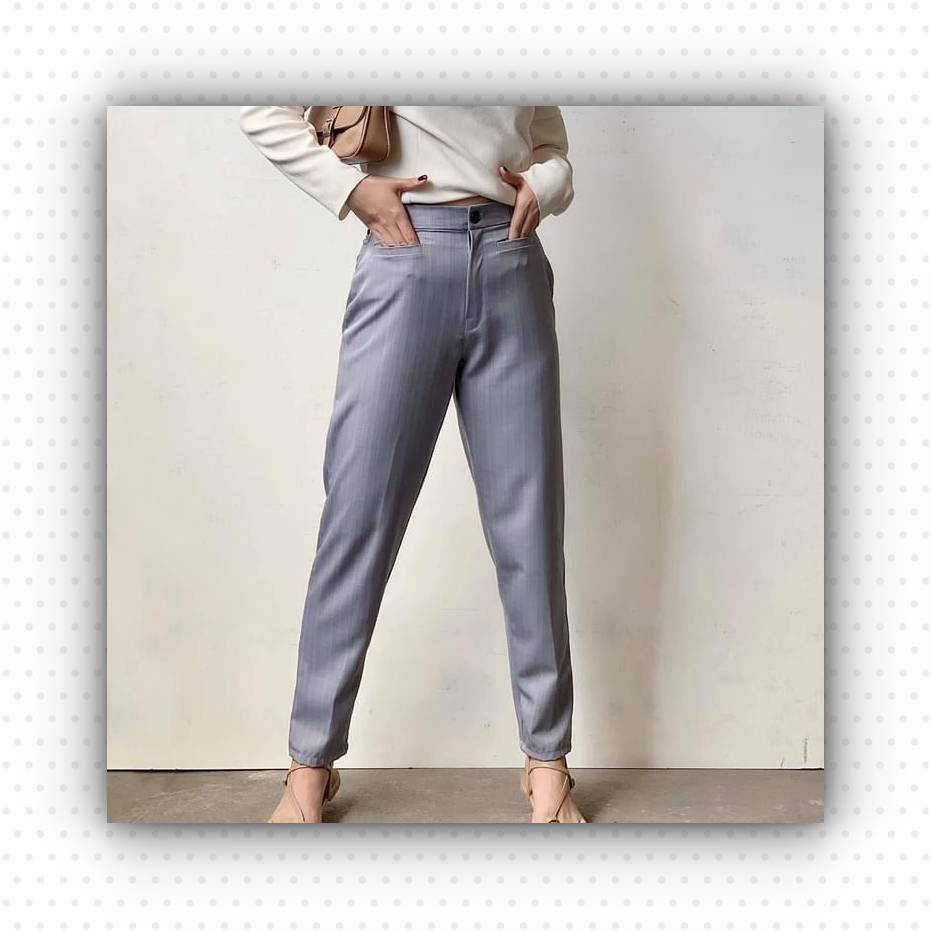 BARBARA High Waist Slim Fit Linen Trousers by HG | Shopee Philippines