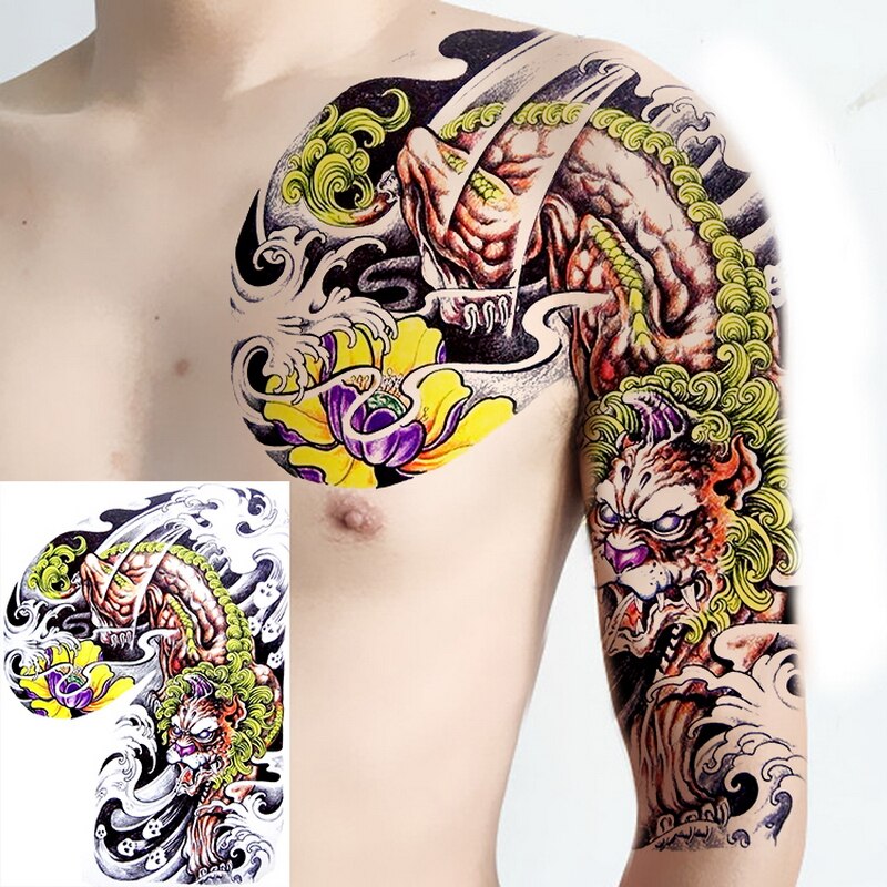 men shoulder tattoos temporary tattoo sleeves arm chest body and tattoo ...