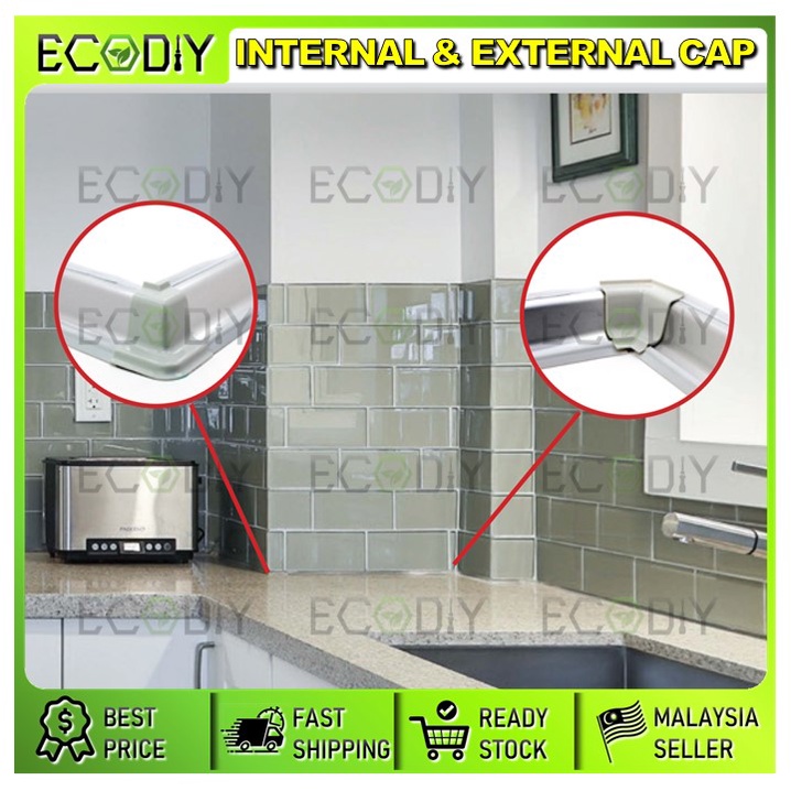 ECODIY CORNER BRACKET TABLE TOP BRACKET HPL TOP BRACKET ( SILVER ...