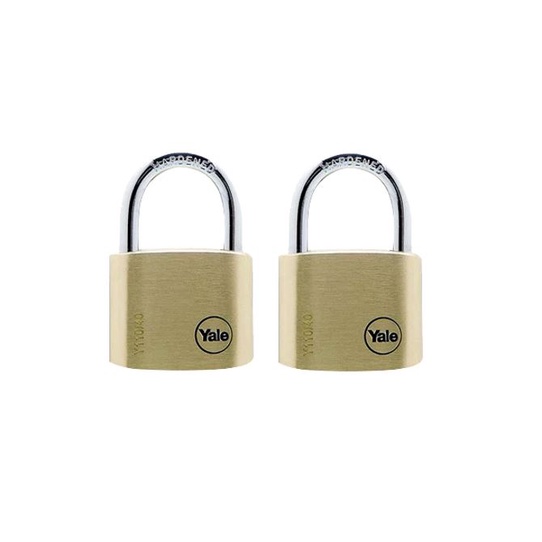 Yale Padlock Brass 40mm [22mm Shackle] 2-Keyed Alike YLHV14040KAX2 ...