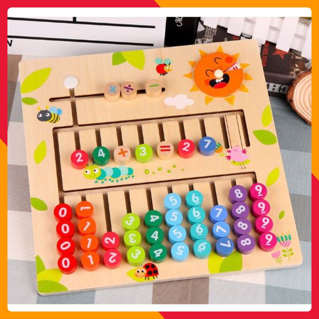 Wooden Board Supports Learning Math and Organizing Numbers for Children ...