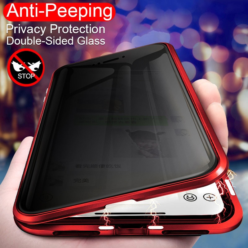 Topewon Privacy Case iPhone 13 12 Pro Max Mini 11 Double Side Tempered ...