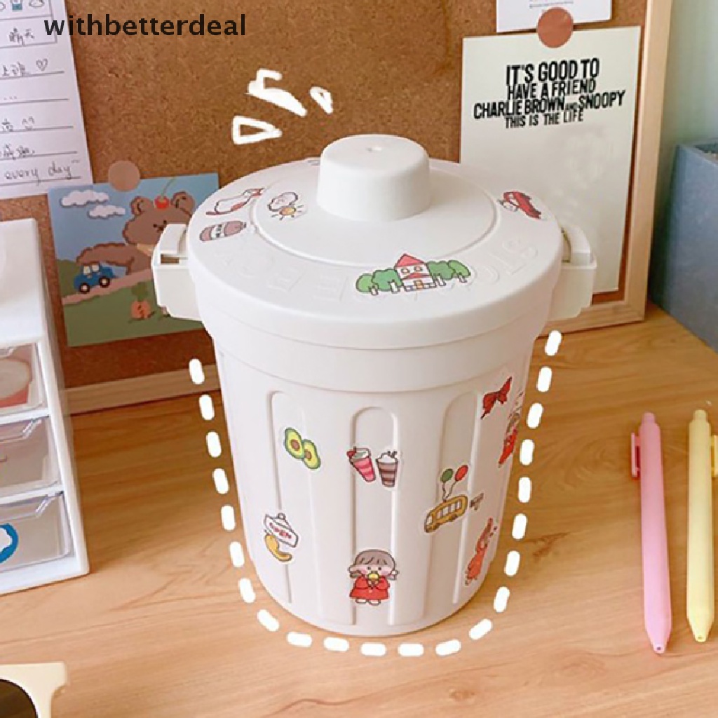 Withbetter Ins Desktop Small Trash Bin Waste Bin Bedroom Home Cute ...