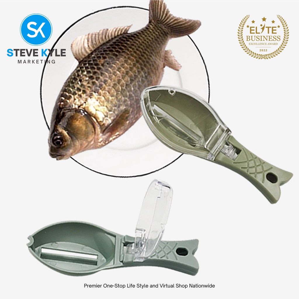 Manual Fish Scaler Fish Scale Planer with Cover Kitchen Tool | Shopee ...