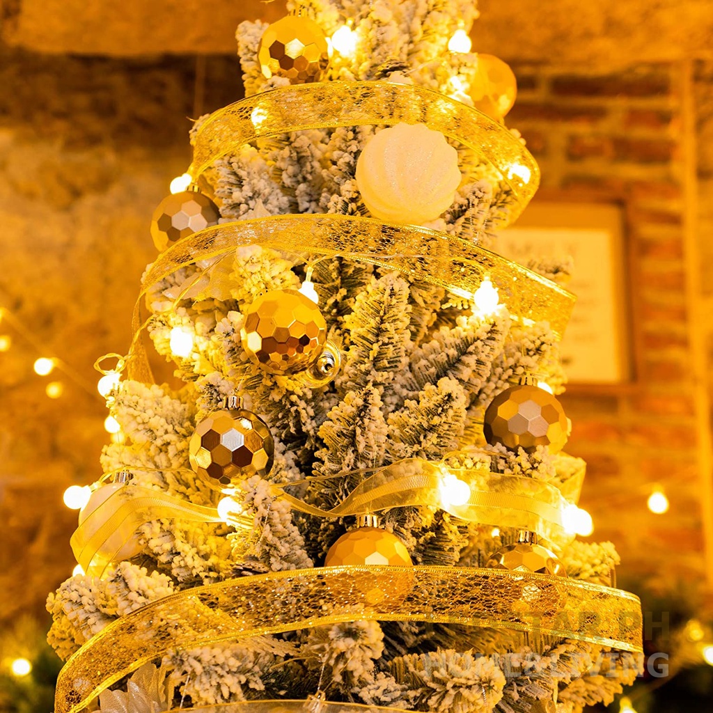 Artificial Christmas Tree Includes Stand Green and Snow Slim Tree ...