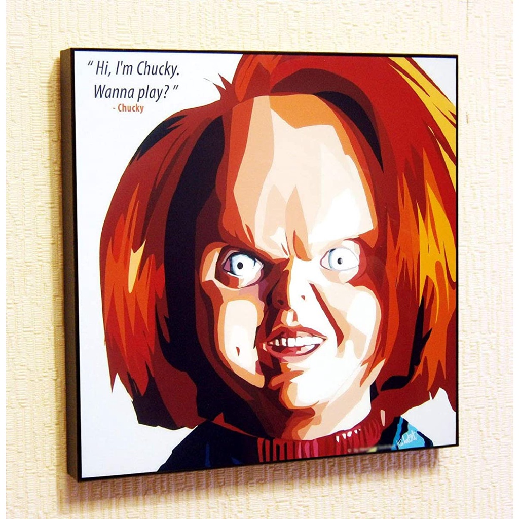 Chucky Poster POP Art Print Painting on Canvas Motivational Quotes Wall ...
