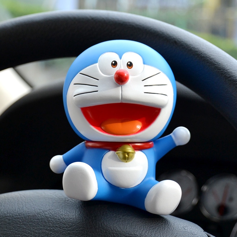 10CM Doraemon Car Dolls Figures Dashboard Cartoon Toy Car Model ...