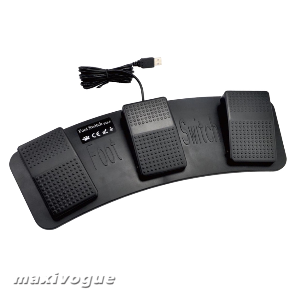 USB Triple Foot Switch Keyboard Mouse Control Action Pedal HID | Shopee ...