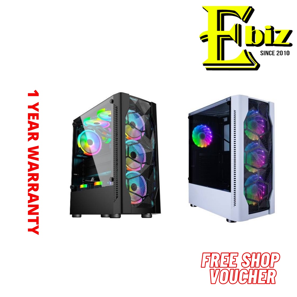 1ST PLAYER Dk D4 Atx Tempered Glass Gaming Casing With 4 Units 12CM ...