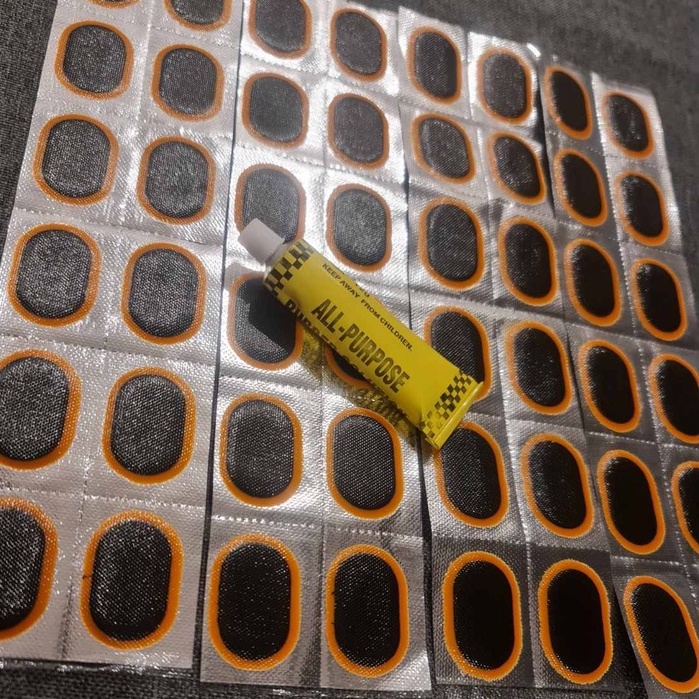 240pcs vulcanizing patch Heavy duty Free glue (OVAL SIZE) | Shopee ...