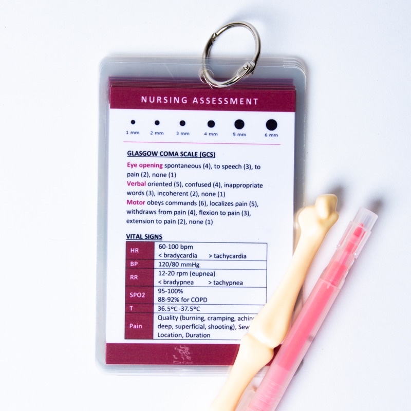 Nursing assessment and Nursing pharmacology flashcards (laminated with ...