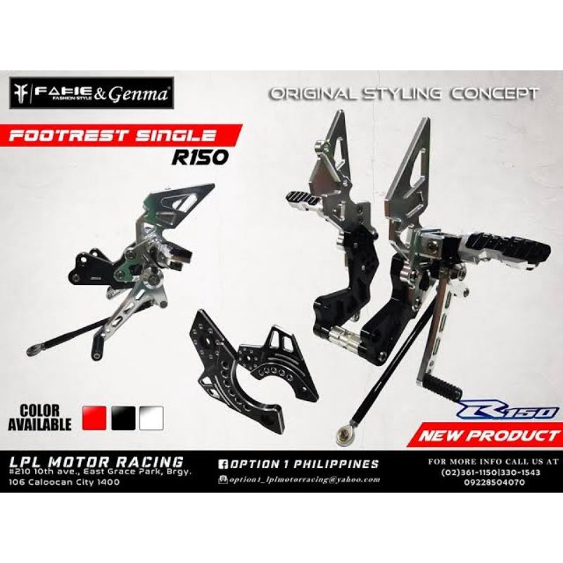 Genma Footrest Single Shifter Raider R150 Carb | Shopee Philippines
