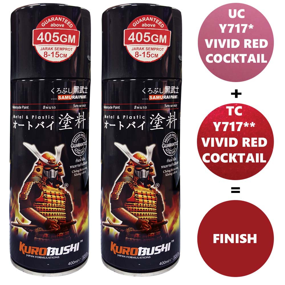 Samurai Spray Paint Yamaha 2-Coat System Colors 400ml [Made in Malaysia] | Shopee Philippines