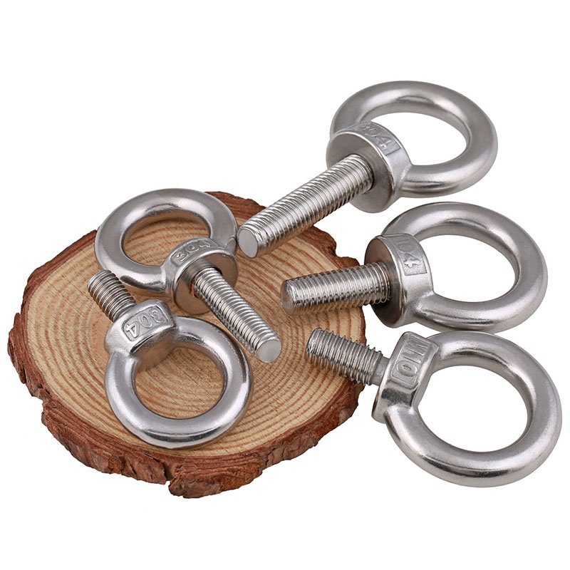 304 Stainless Steel Hanging Ring Screw Nut Extended Ring-Shaped Crane ...