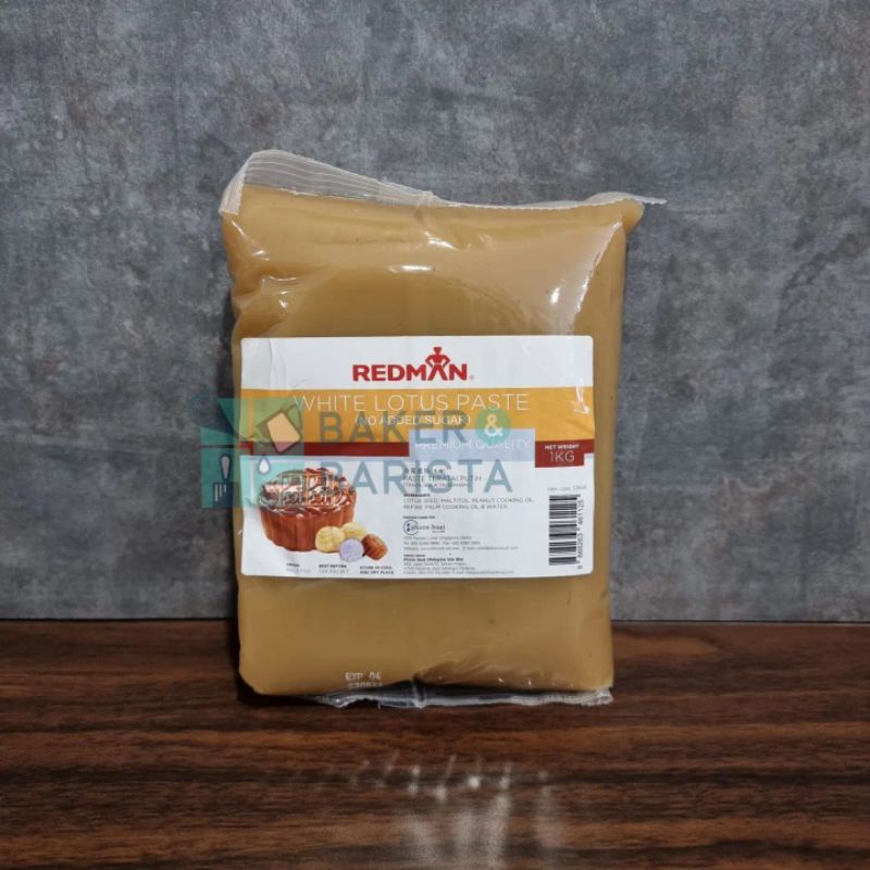 Redman mooncake filling White lotus NO Sugar 1kg red man mooncake ...
