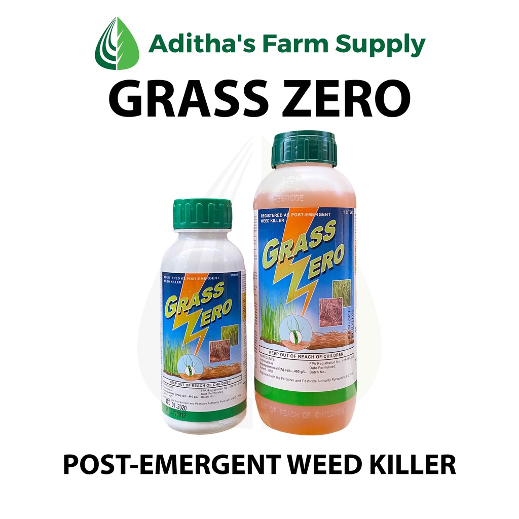 Herbicide: Grass Zero (Post-Emergent General Weed Killer) Glyphosate ...