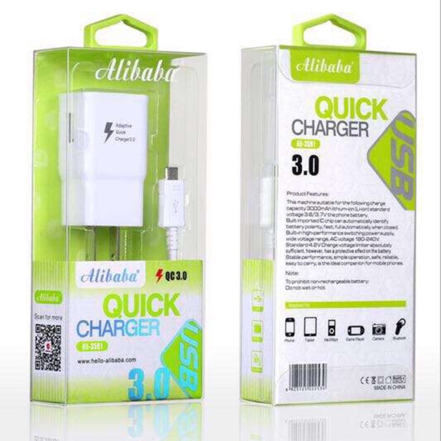 Alibaba Ali-3591 Qiuck Charger 3.0 for iph phone at Android micro v8 ...