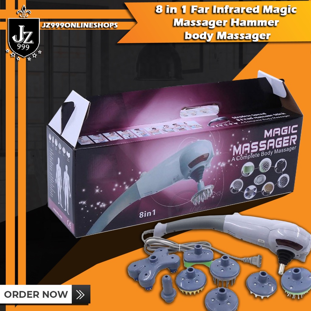 8 in 1 Far Infrared Magic Massager Hammer body Massager | Shopee ...