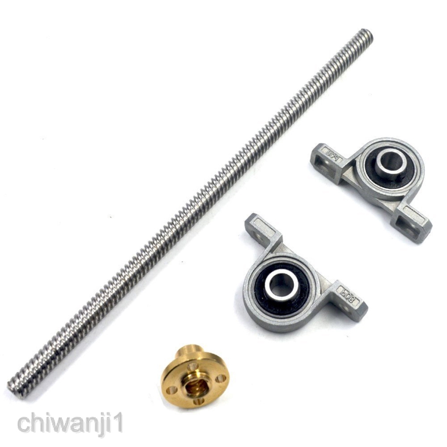 T8 Threaded Rod Screw with Mounted Ball Bearing + Brass Nut | Shopee ...