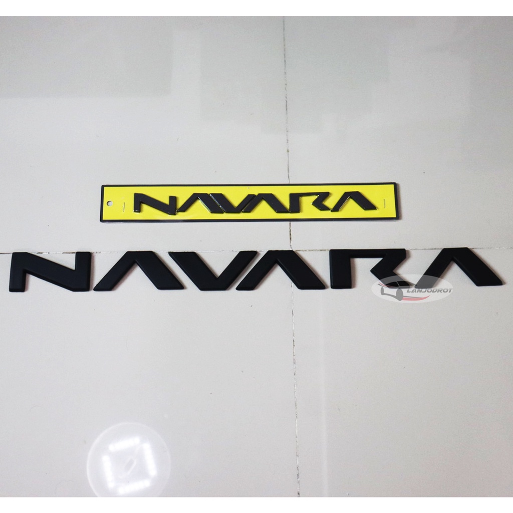 NAVARA 2021 2022 Logo Matte Black Front Hood Moulding + Tailgate Cover ...