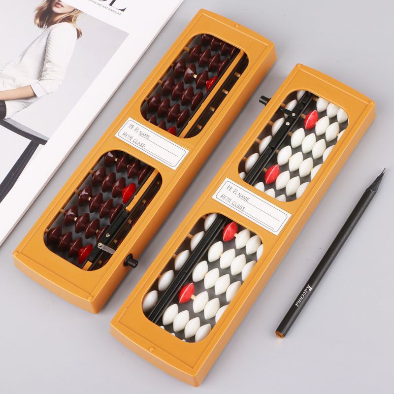 Portable Japanese 13 Digits Column Abacus Arithmetic Soroban Caculating ... Portable Japanese 13 Digits Column Abacus Arithmetic Soroban Caculating ...