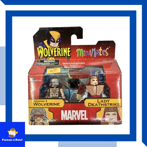 Marvel Wolverine Weapon X & Lady Deathstrike MiniMates Figure Set ...