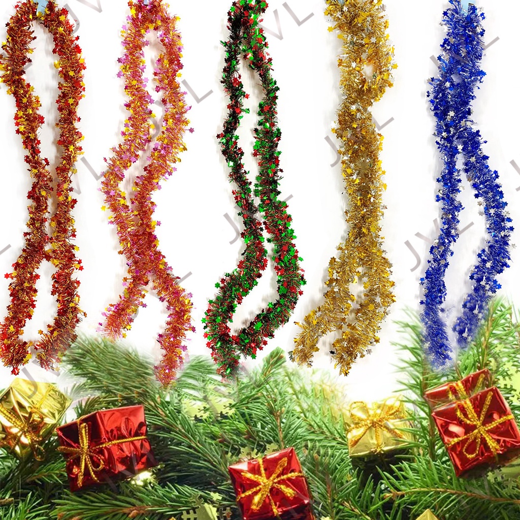 1.6M christmas garland/Tinsel Garlands/decor/ribbon/prop,christmas tree ...