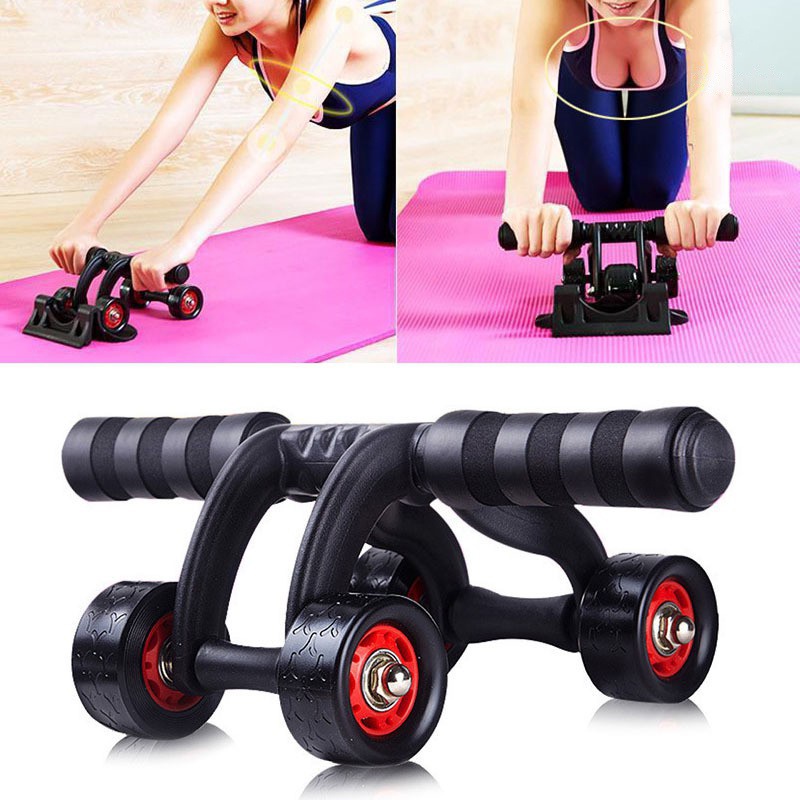 Anywhere Fitness 4 Wheels Triple AB Abdominal Roller Abs Workout ...