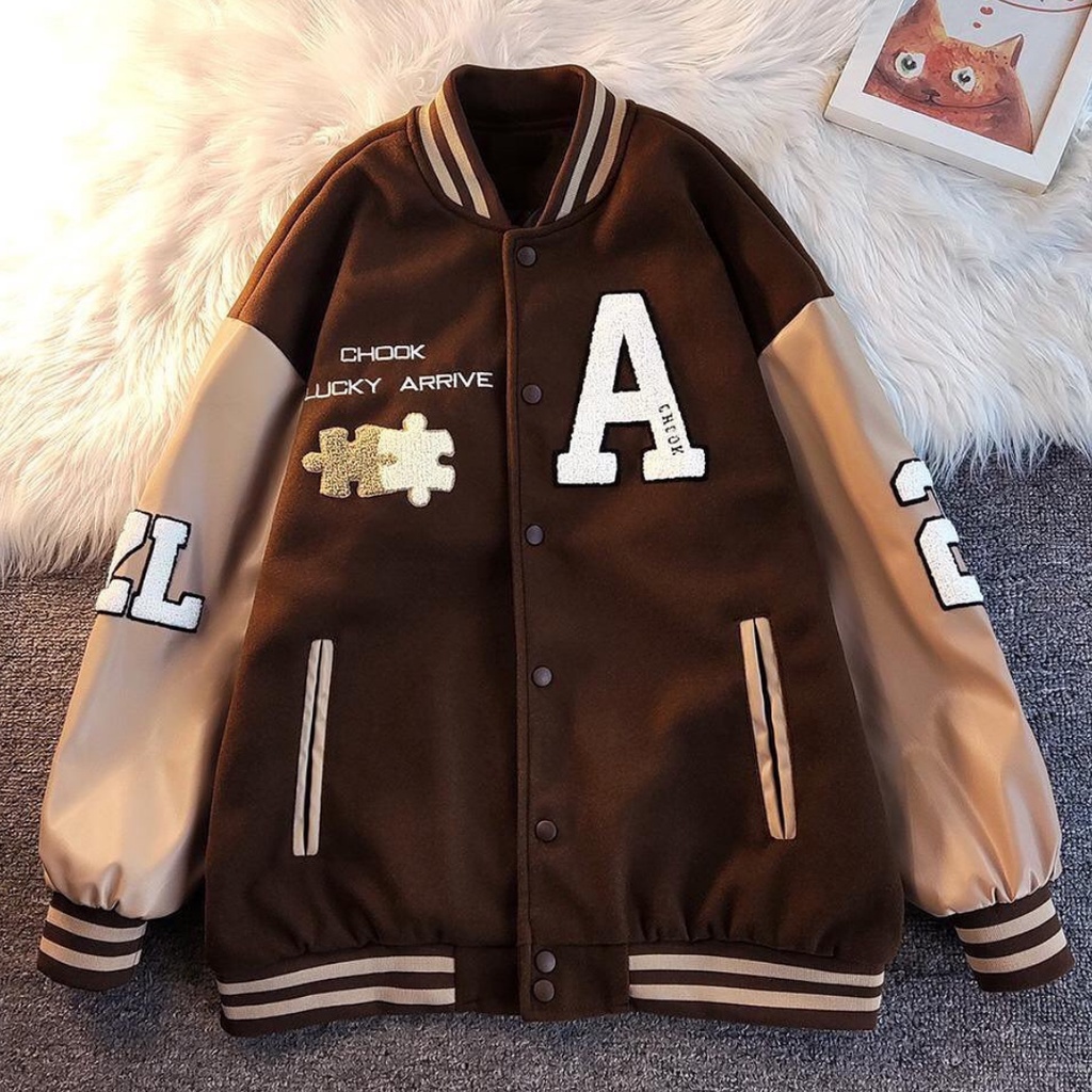 ️ A CHOOK BASEBALL VARSITY JACKET PREMIUM FLEECE THICK FIT TO L ️ ...