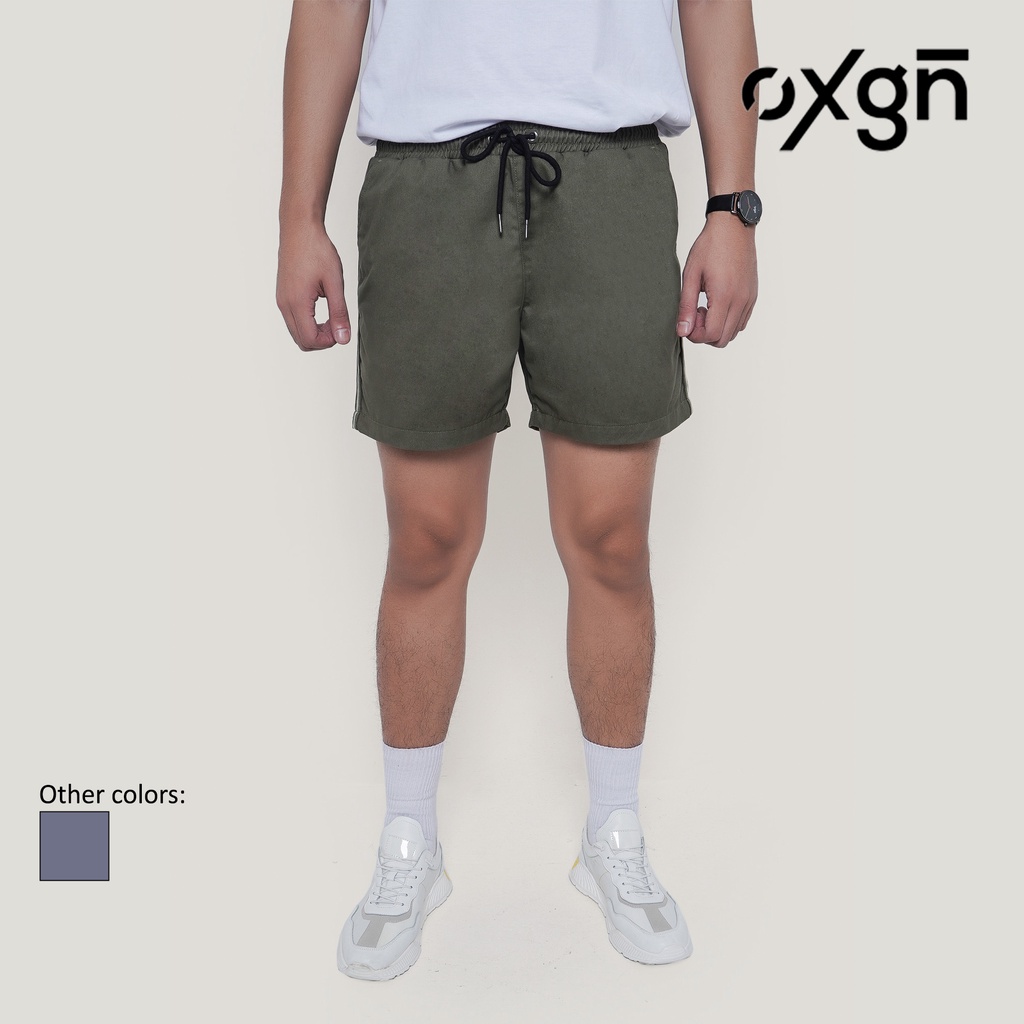 OXGN Urban Shorts With Side Taping And Exposed Label For Men (Olive ...