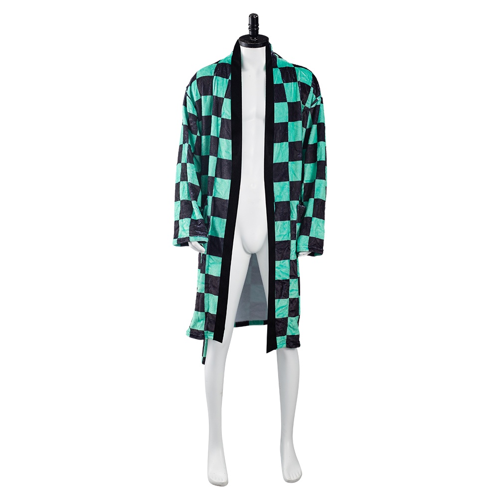 Anime Demon Slayer Kamado Tanjirou Cosplay Bathrobe Cloak Cape Adult ...