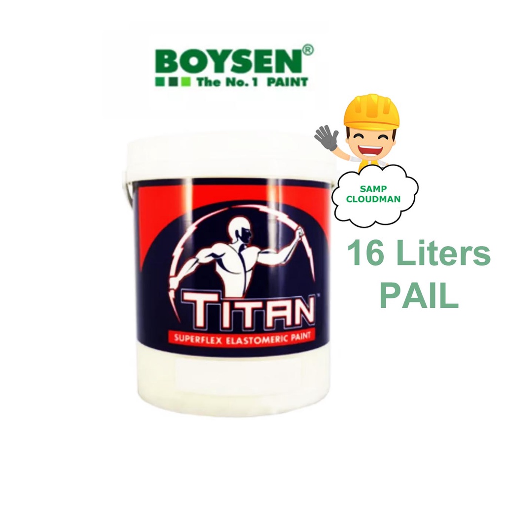 Titan Superflex Elastomeric Paint T-5300 White Boysen 16 Liters 16L ...