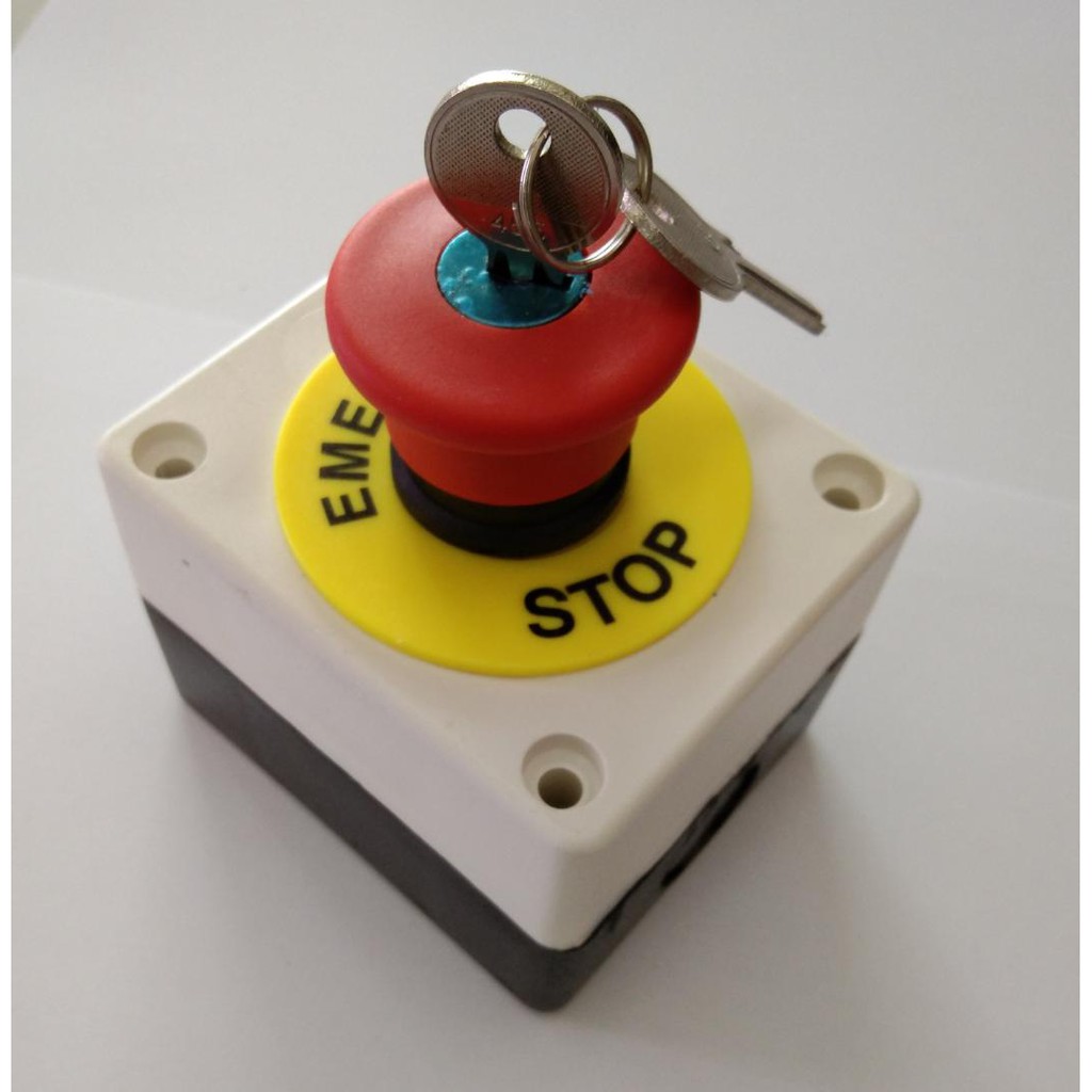 Emergency Stop Push Button c/w 2pcs Key / Pvc Casing Box ONESPARK ...