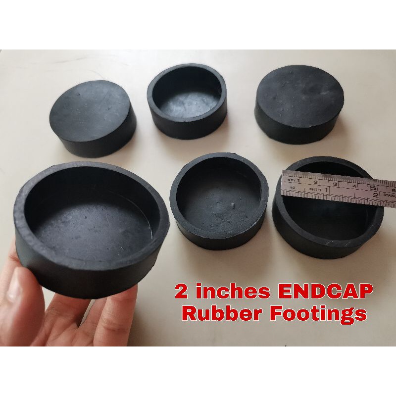 2 inches (50mm) END CAP HEAVY DUTY Rubber Footings | Shopee Philippines