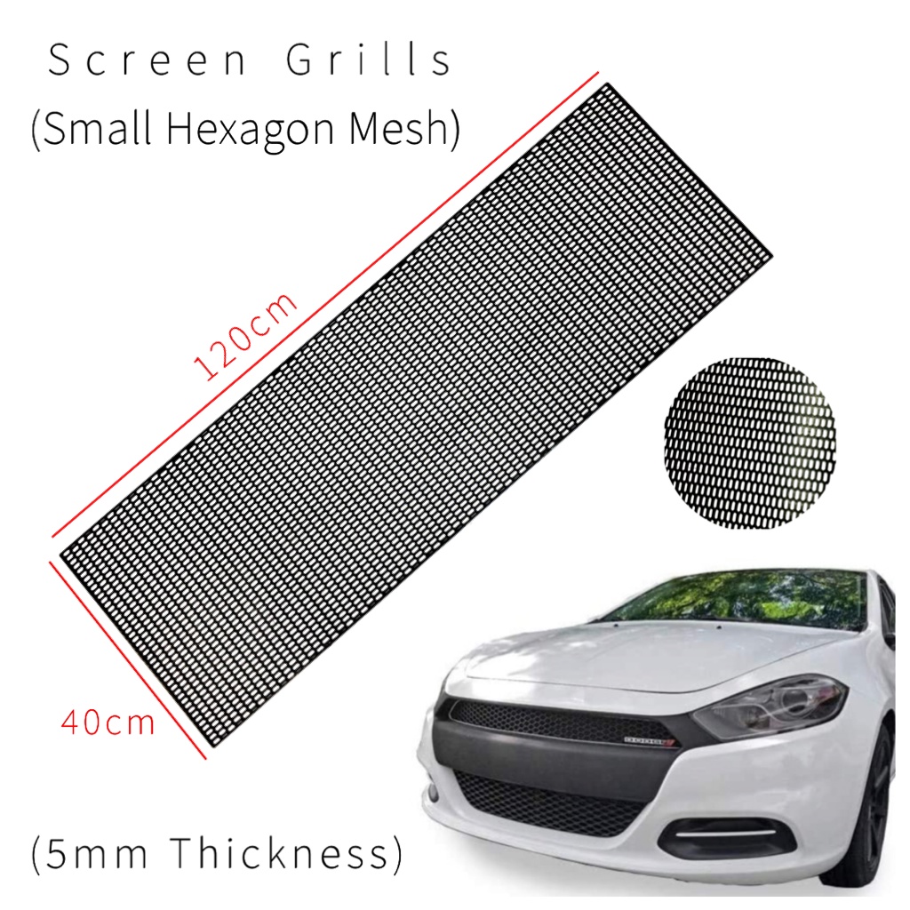 LD (6774) 120cm x 40cm x 5mm SMALL HEXAGON MESH FRONT HOOD GRILLE ABS ...